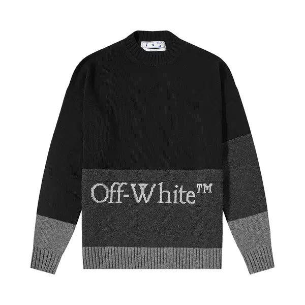 Off-White Blocked Knit Crewneck /white - Black