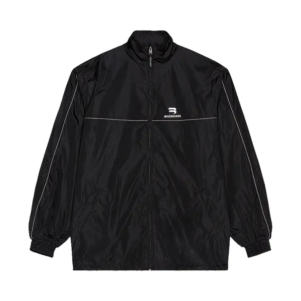 Balenciaga Classic Nylon Track Jacket - Black