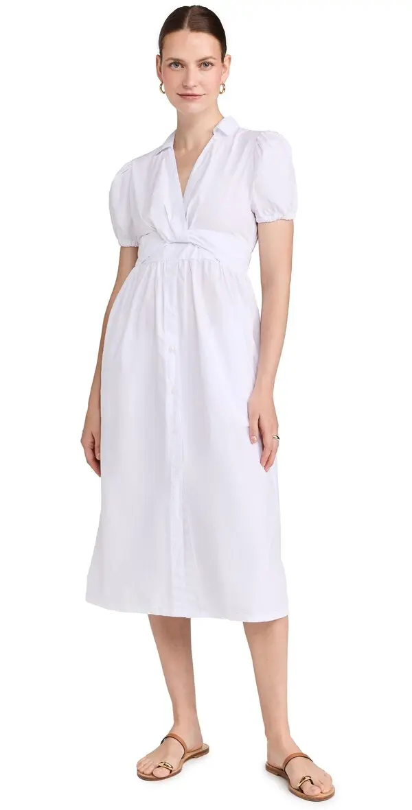 white twist shirt dress Lauren Ralph Lauren Twist-Front Cotton-Blend Shirtdress White 8 at Amazon  Women's Clothing store
