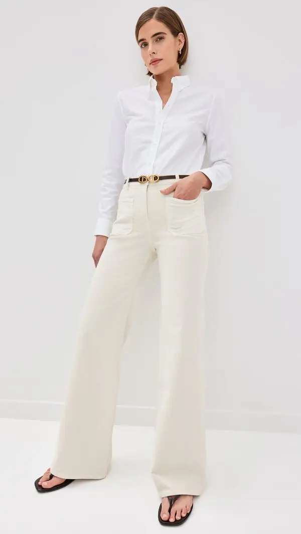 NILI LOTAN Florence Corduroy Pants - Stone