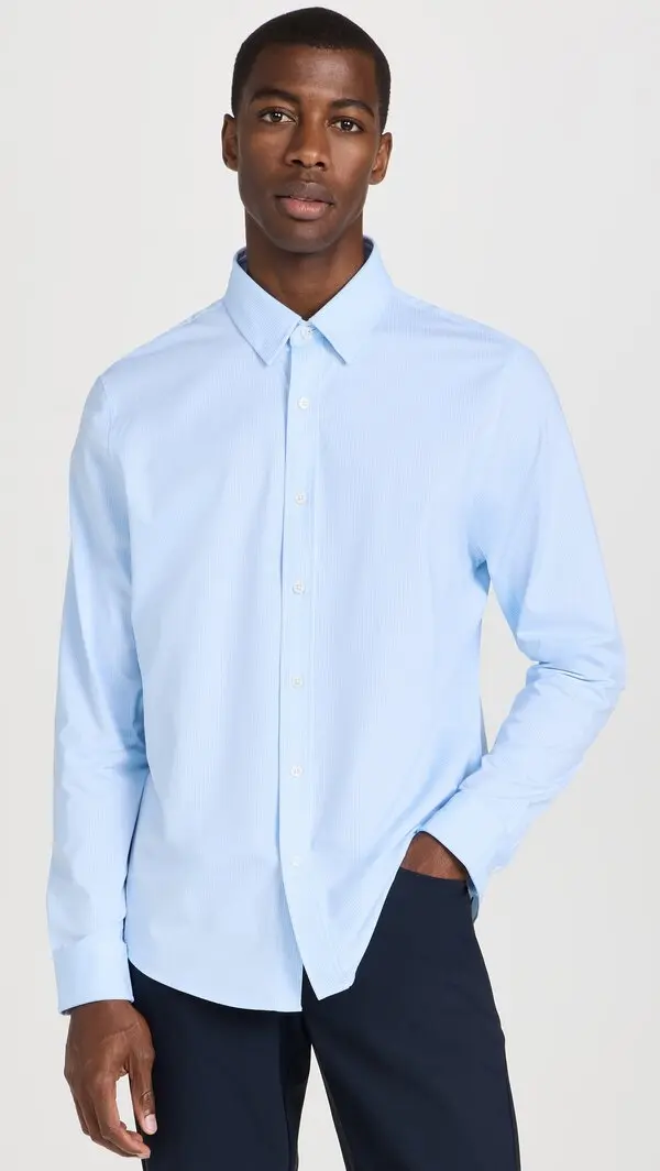 RHONE Commuter Shirt Classic Fit - Blue Stripe
