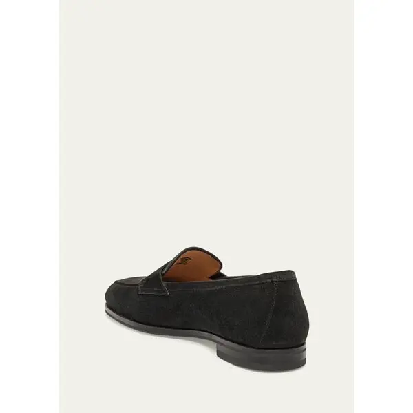 Santoni Carla Suede Penny Loafers