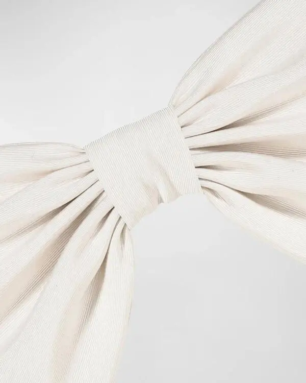 JENNIFER BEHR Trisha Silk Bow Barrette - Cream