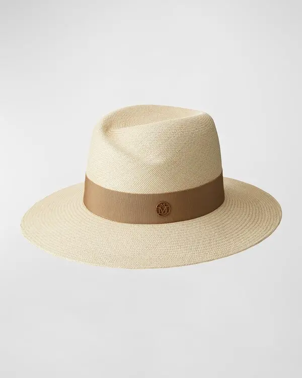 MAISON MICHEL Virginie Cuenca Straw Panama Hat - Beige