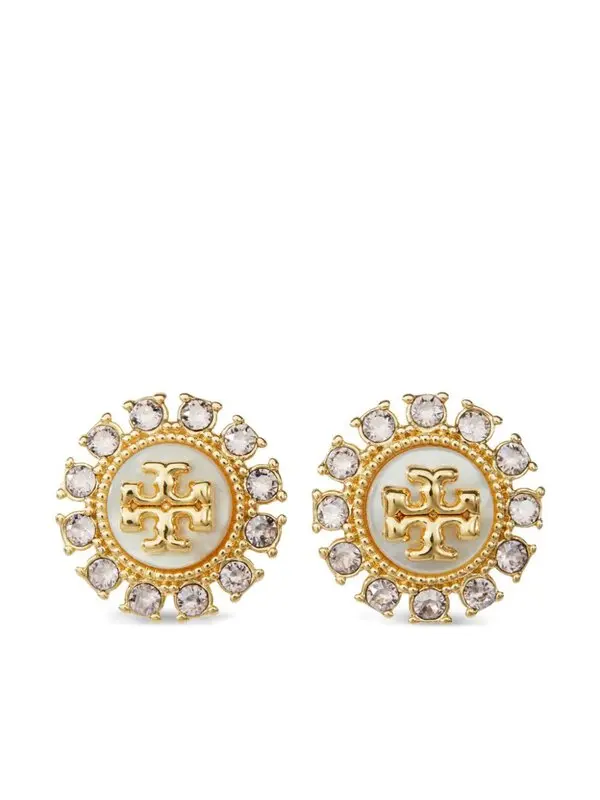 Tory Burch Kira Crystal-embellished Stud Earrings - Gold