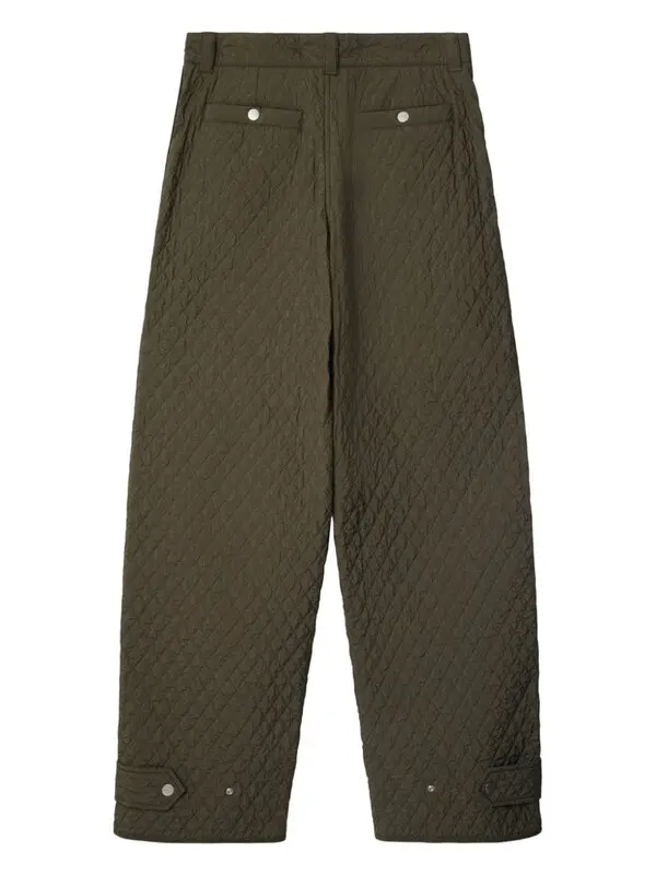 Burberry Diamond-quilted Pleat-detailing Trousers
