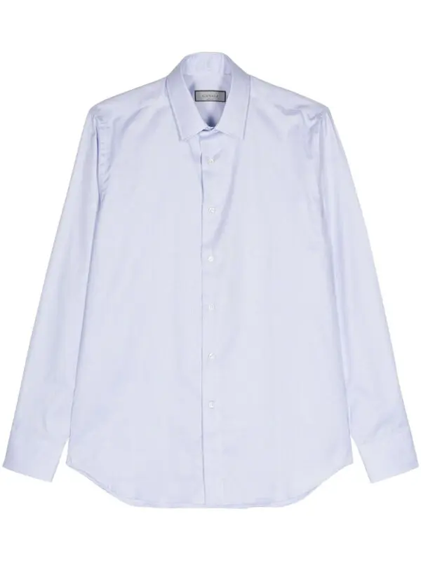 Canali Long-sleeve Cotton Shirt - Blue