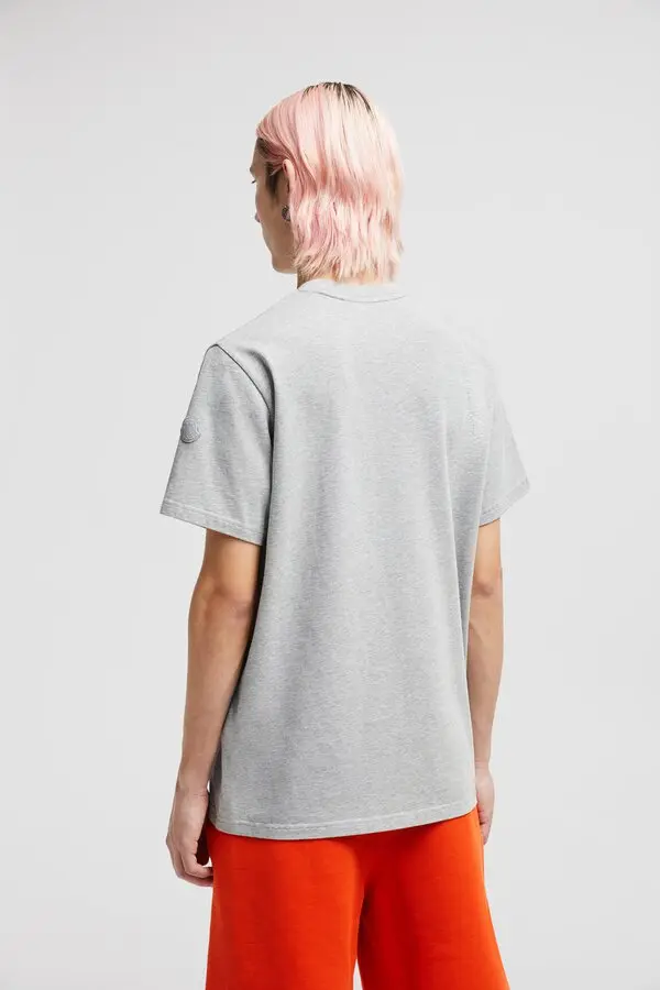 Moncler Ski Logo Cotton T-Shirt - Grey | Editorialist