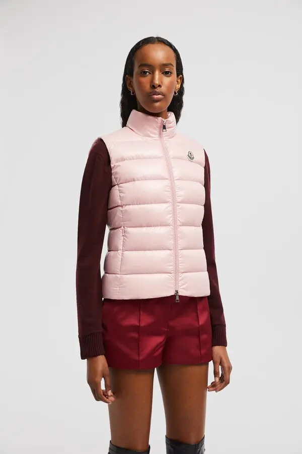 Moncler Ghany Down Vest - Pink | Editorialist