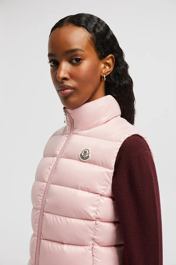 Moncler Ghany Down Vest - Pink | Editorialist