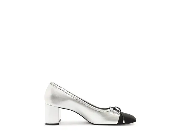 Schutz Arissa Croc Embossed Leather Block Heels - Black