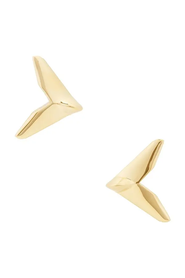 Bottega Veneta Wing Earrings - Yellow Gold