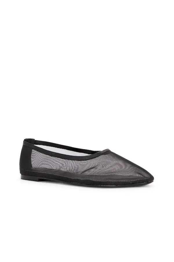 Staud Alba Ballerinas - Black Mesh