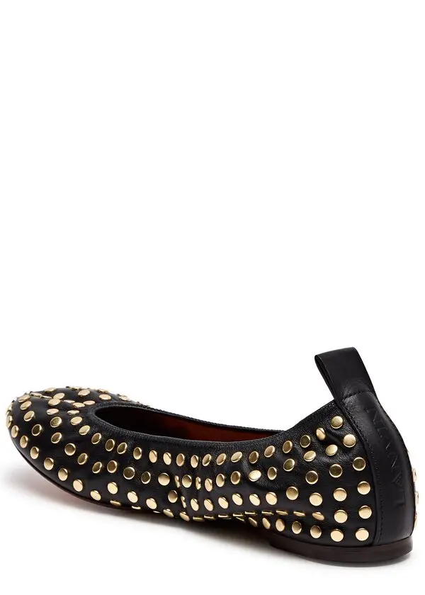 LANVIN Studded Leather Ballerinas