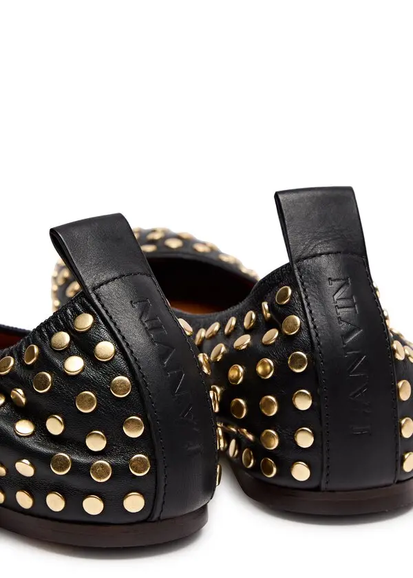 LANVIN Studded Leather Ballerinas