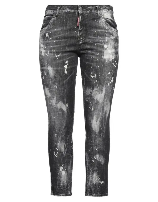 Dsquared2 Distressed High Waisted Tapered Jeans