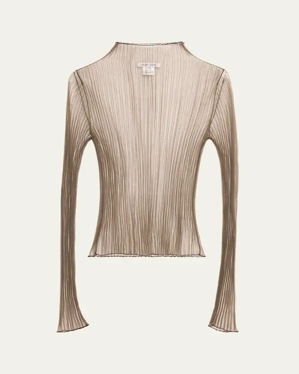 AISLING CAMPS Modern Mist Plissé Top - Smoke