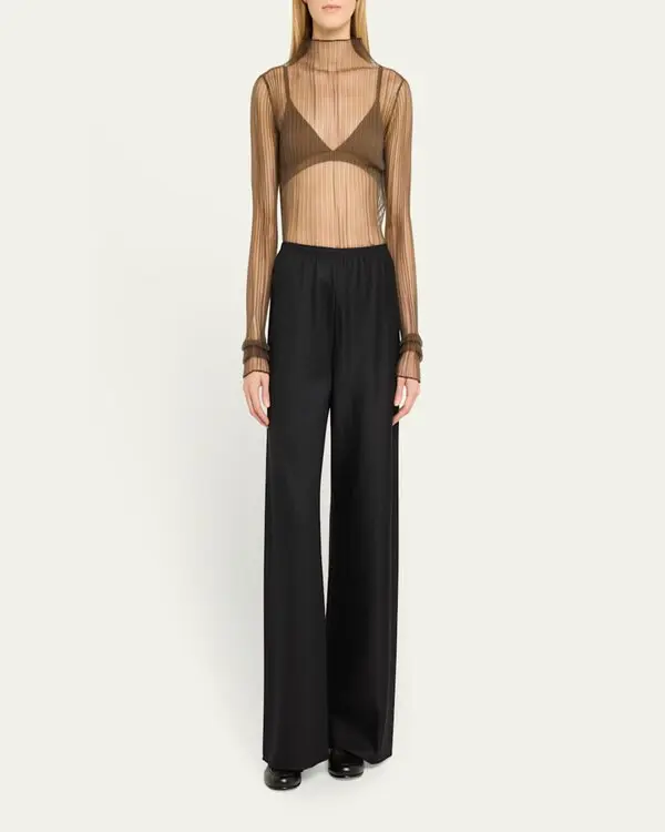 AISLING CAMPS Modern Mist Plissé Top - Smoke