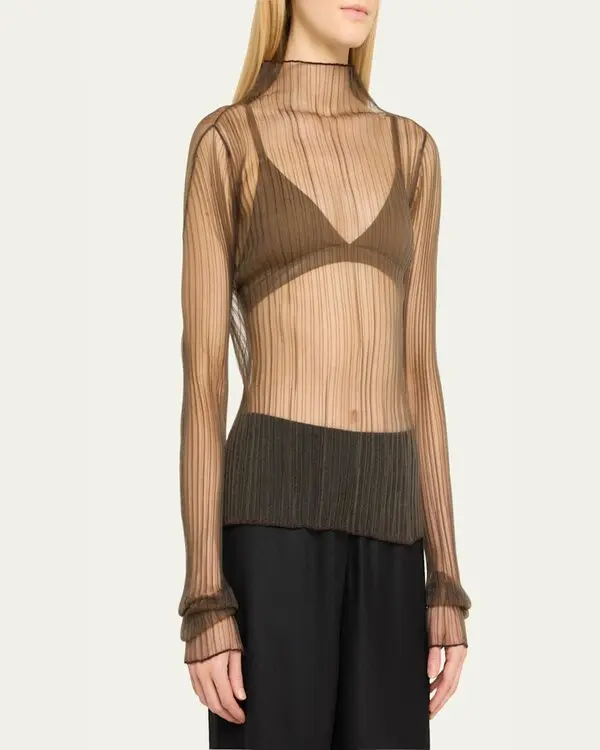 AISLING CAMPS Modern Mist Plissé Top - Smoke