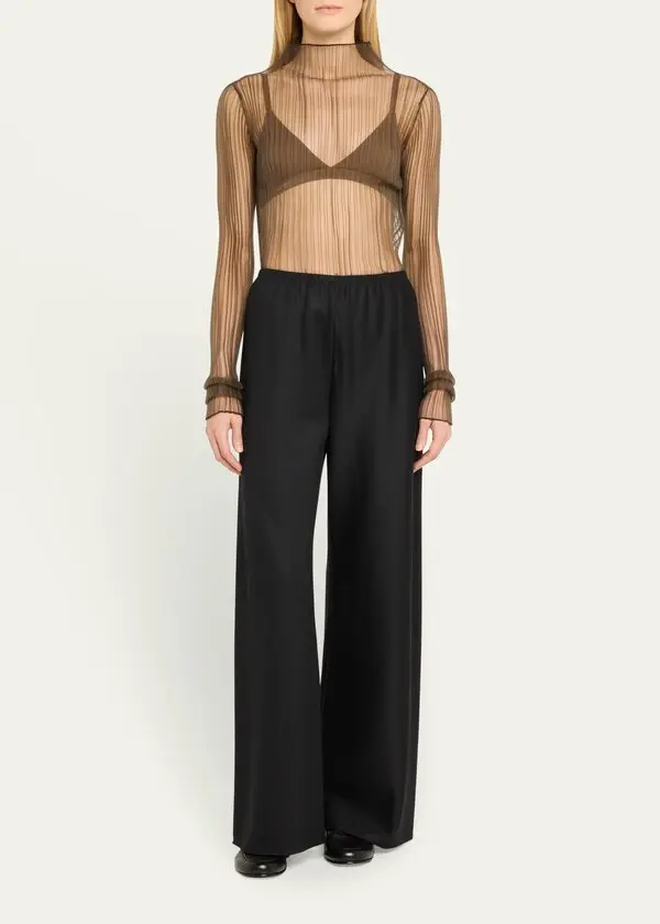 AISLING CAMPS Modern Mist Plissé Top - Smoke