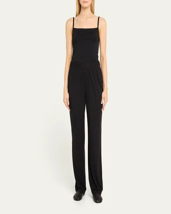Eterne Terne Waffle-knit Lounge Pants - Black