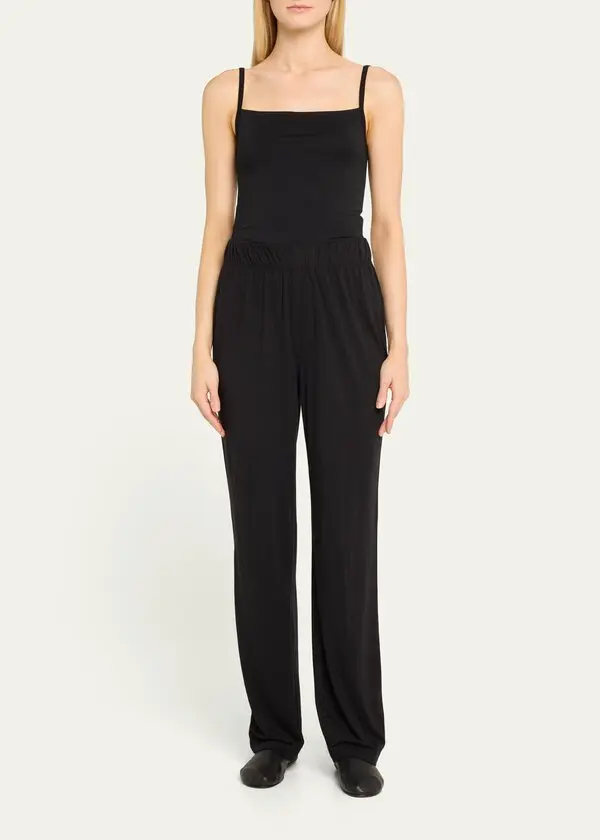 Eterne Terne Waffle-knit Lounge Pants - Black