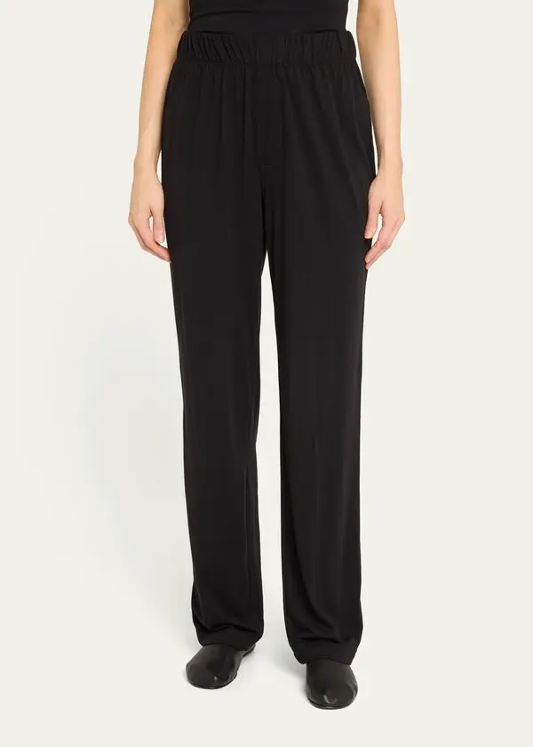 Eterne Terne Waffle-knit Lounge Pants - Black