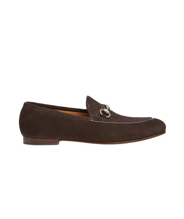 Gucci - Gucci Jordy Guccissima Suede Loafers