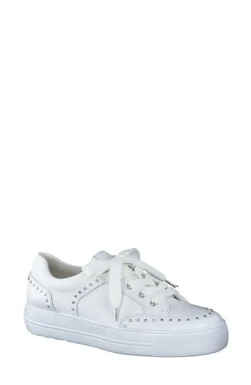 Paul Green Waverly Platform Sneakers - White Leather