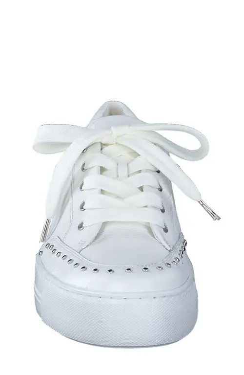 Paul Green Waverly Platform Sneakers - White Leather