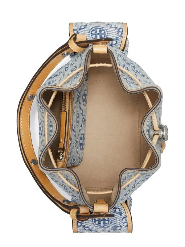 Tory Burch T Monogram Bucket Bag - Blue