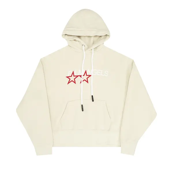 Palm Angels Racing Star Hoodie - Grey
