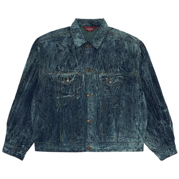 Supreme Crackle Denim Trucker Jacket