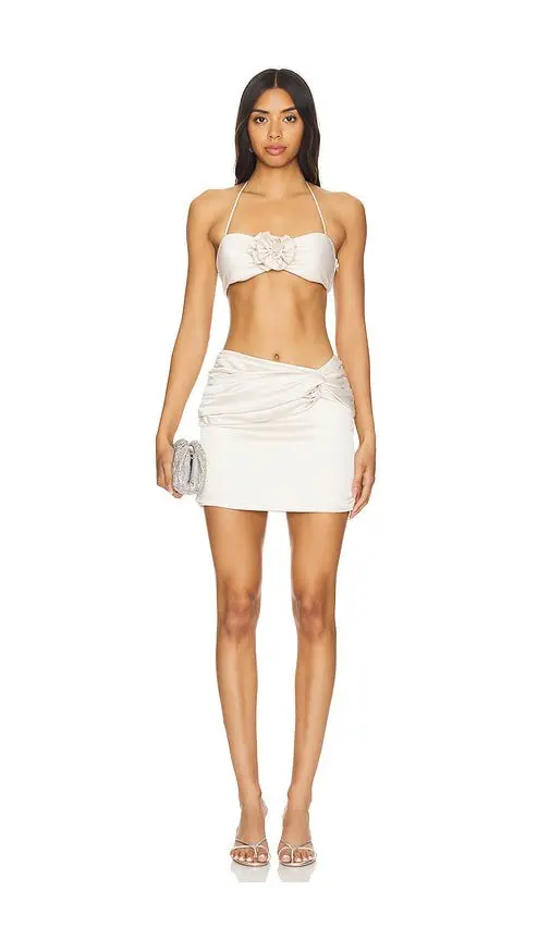 MORE TO COME Paula Skirt Set - Champagne