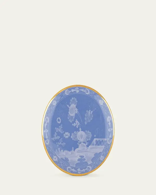 GINORI 1735 Oriente Italiano Pervinca Round Trinket Box With Cover