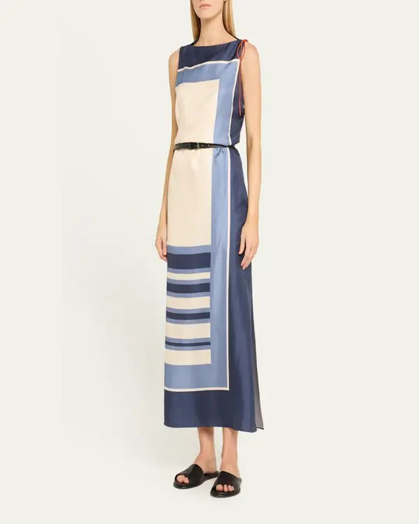 knee length dresses for ladies Sir The Label Dazed Wrap Halter Dress in Studio Print  The Closet  Collective Hire