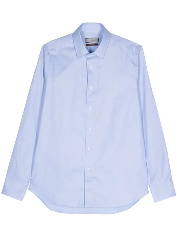 Canali Long-sleeve Cotton Shirt - Blue