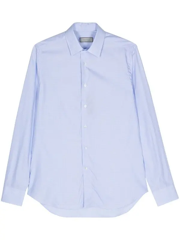 Canali Check-pattern Cotton Shirt