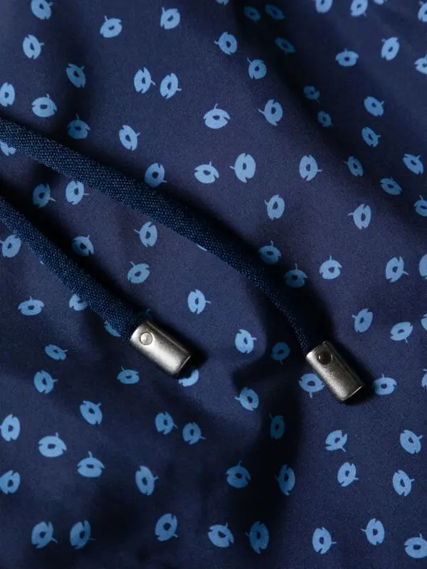 Canali Floral-print Swim Shorts - Blue