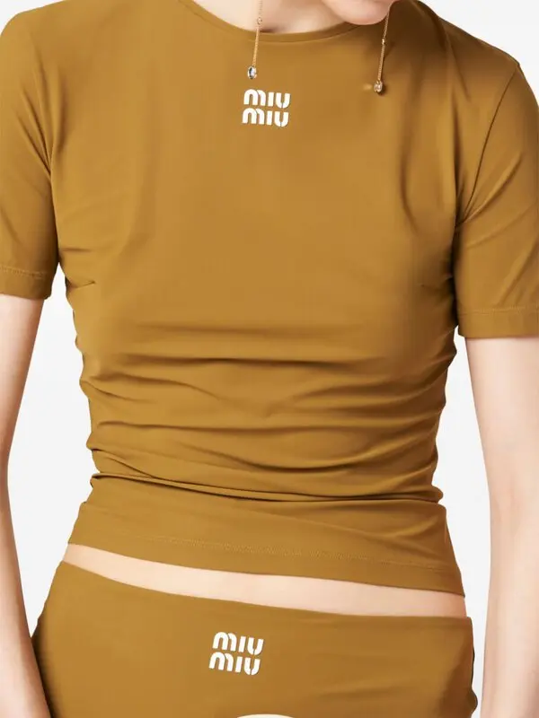 Miu Miu Logo T-shirt - Green