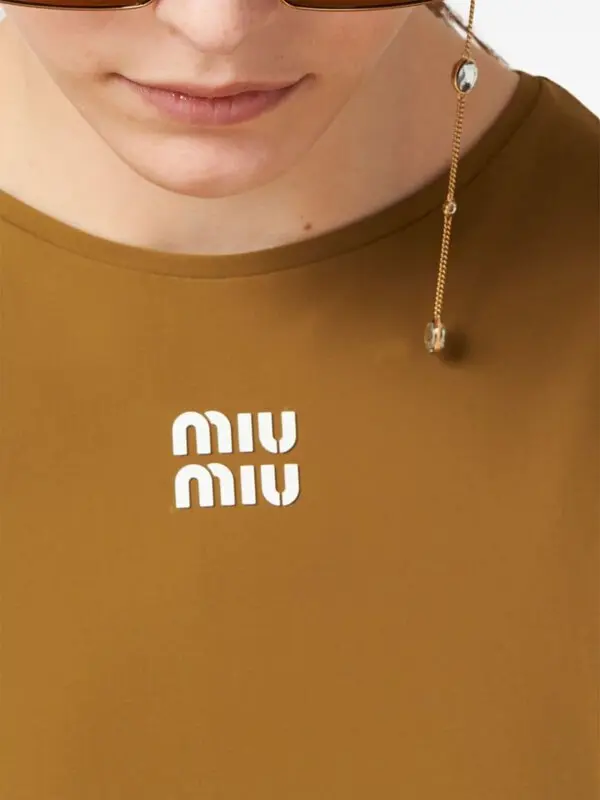 Miu Miu Logo T-shirt - Green