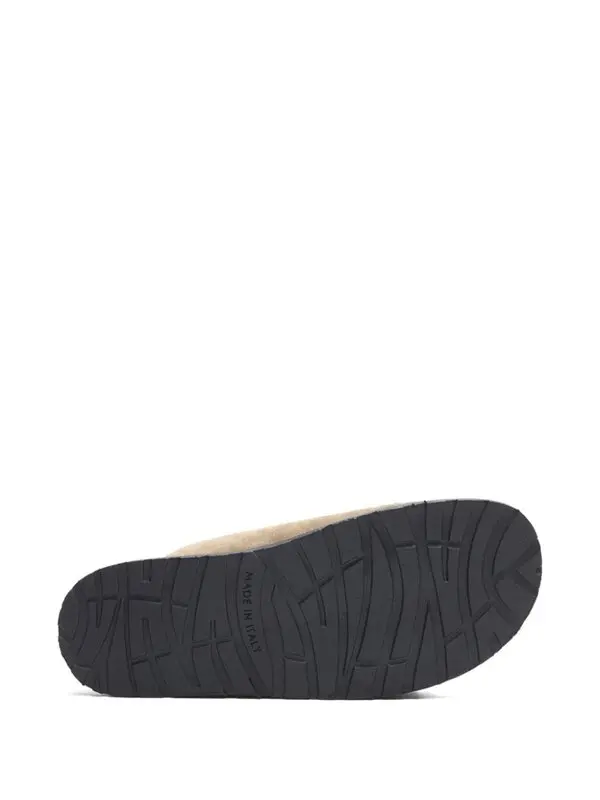 SCAROSSO Enea Suede Slides - Neutrals