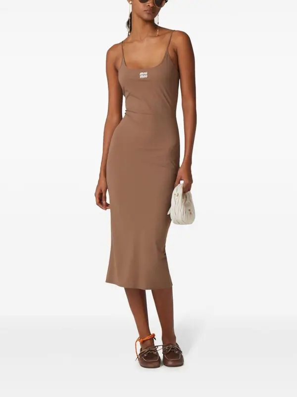 midi dress for women knee length Jewel Badgley Mischka Kirsten Sleeveless Boatneck A-Line Midi Dress - 8