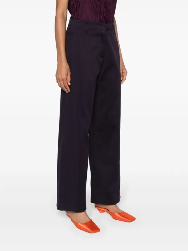 FORTE_FORTE Straight-leg Cotton-blend Trousers