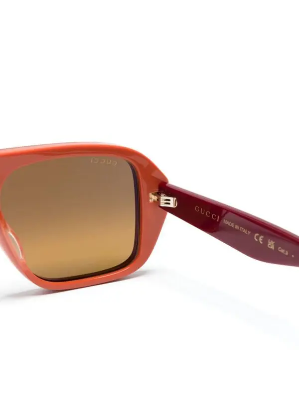 Gucci Logo-engraved Oversized Sunglasses