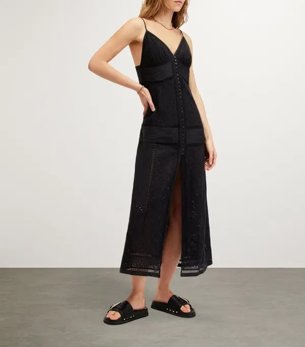 dahlia embroidered maxi dress Floral Off-the-Shoulder shoulder design with rippling ruffles Dahlia Embroidered Maxi Dress *XS-XL*