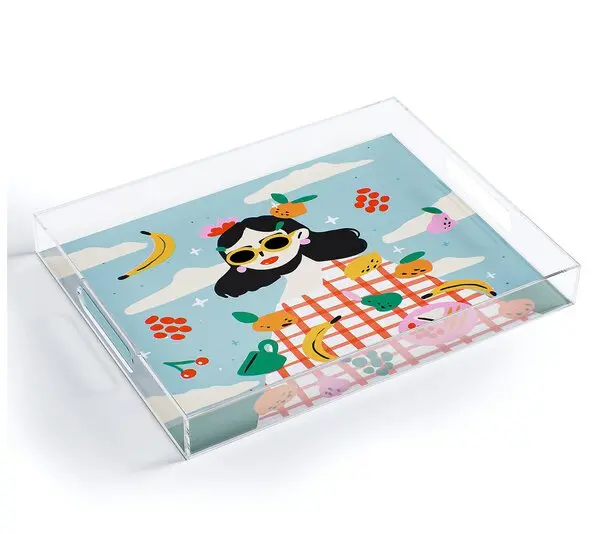 DENY DESIGNS Acrylic Tray -summer Picnic Cha Rly Clements - One-color