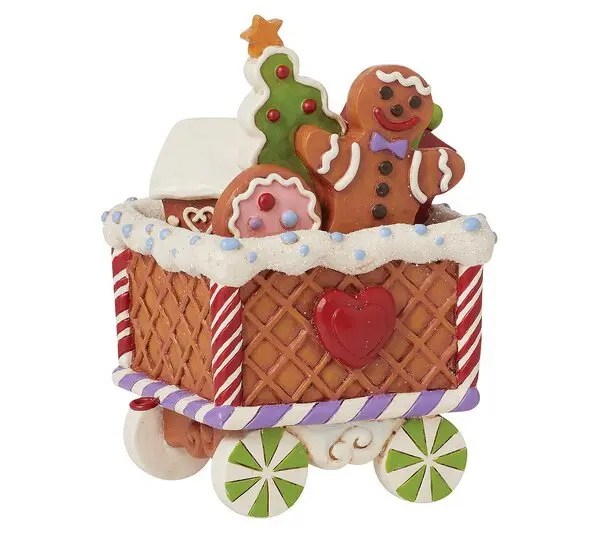 JIM SHORE Gingerbread Train Car Figurine