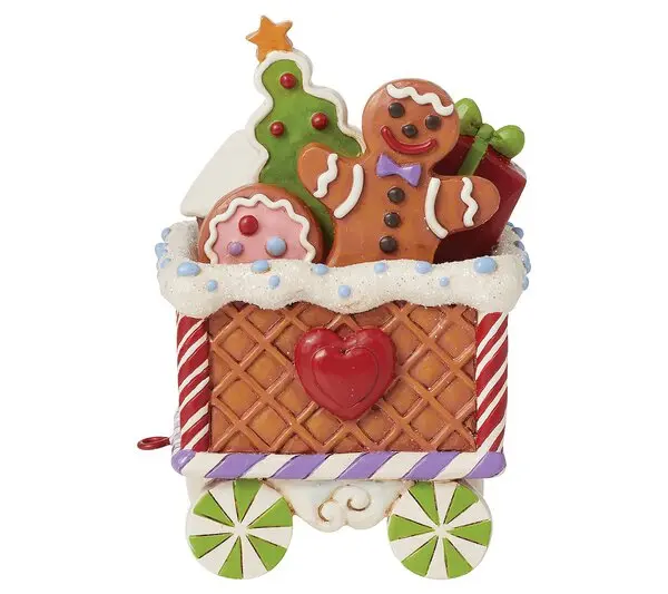JIM SHORE Gingerbread Train Car Figurine