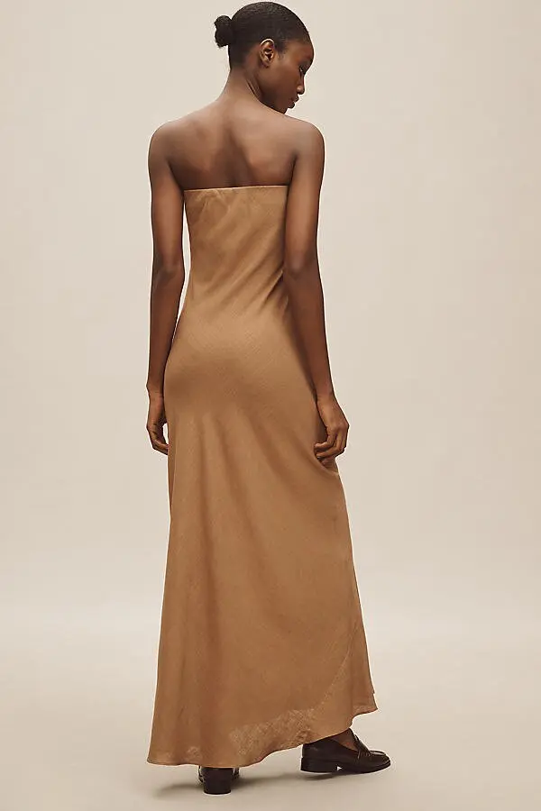 brown linen dress with sleeves Women's Iris Midi | Shaved Chocolate XS Length ± 118cm Sexy Dress Bottega Veneta - Suede Size:18½ 34/35